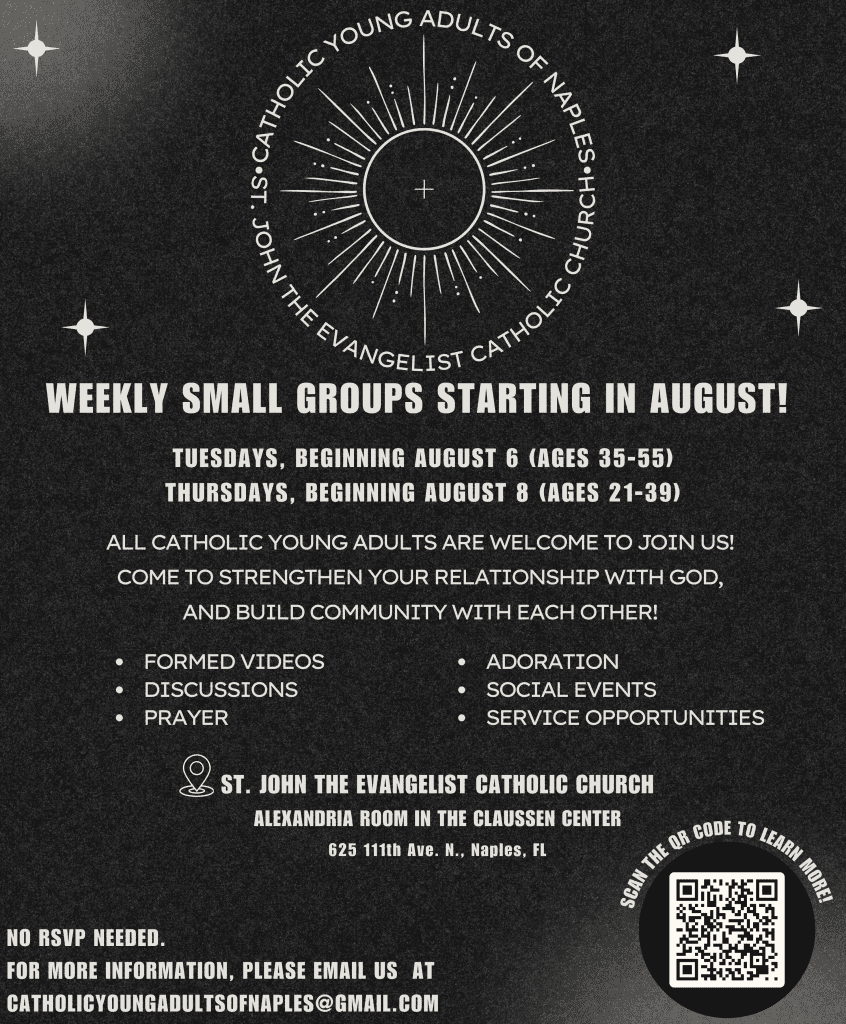Young Adult Groups & Events – St. John the Evangelist